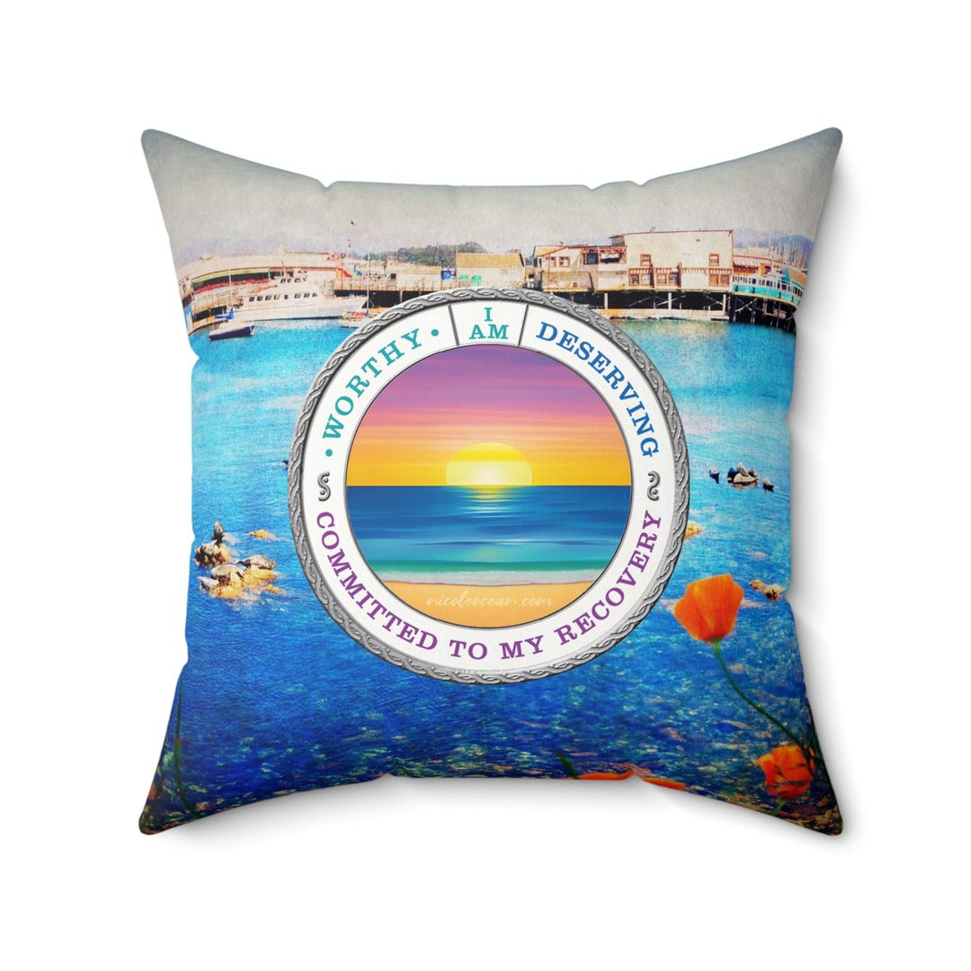 Recovery Themed Pillow, Sobriety Gift, Inspirational Home Decor, Square ...