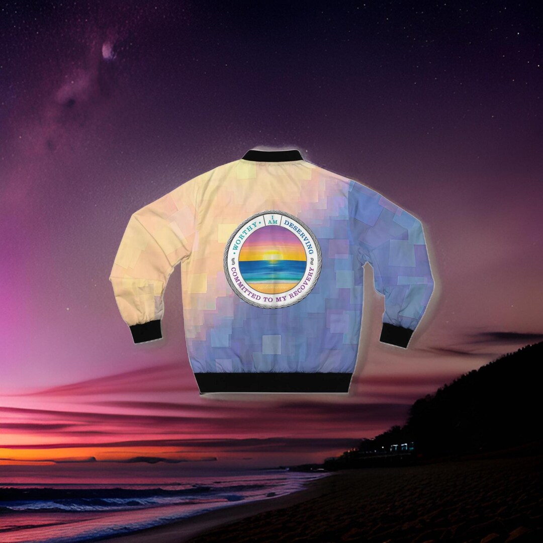 Mens Bomber Jacket, Sunrise Reflections, Graphic Bomber, Eating ...