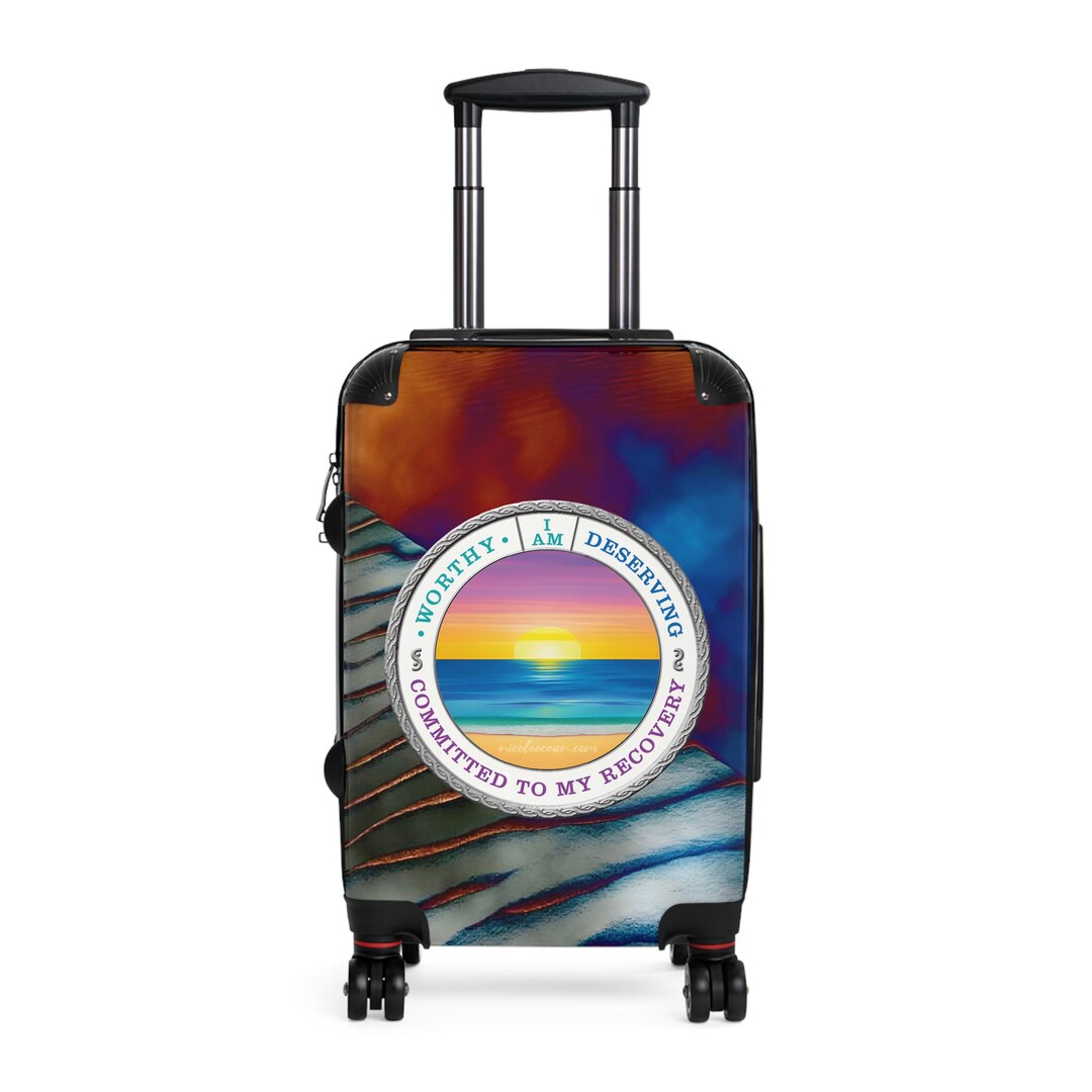 Recovery Themed Suitcase, Rolling Luggage Set, Rolling Hardshell ...