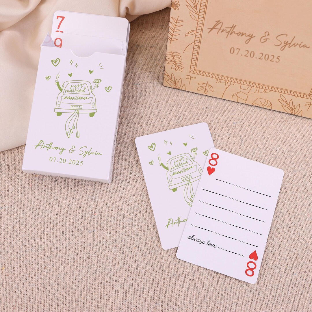 Unique Wedding Guest Book Cards, Blank Playing Cards, Custom Playing ...