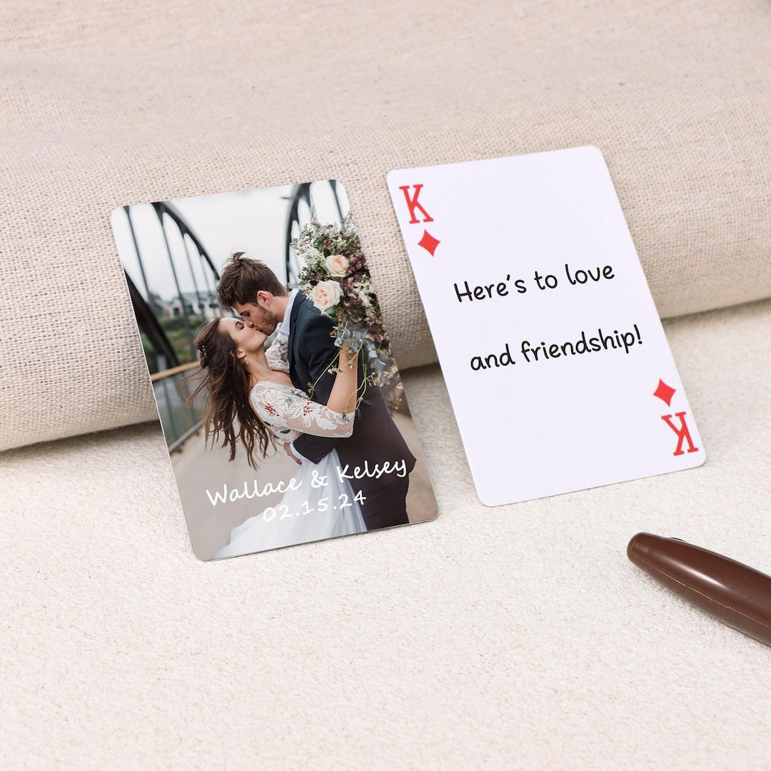 Custom Photo Playing Cards, Wedding Guest Book Alternative, Blank ...