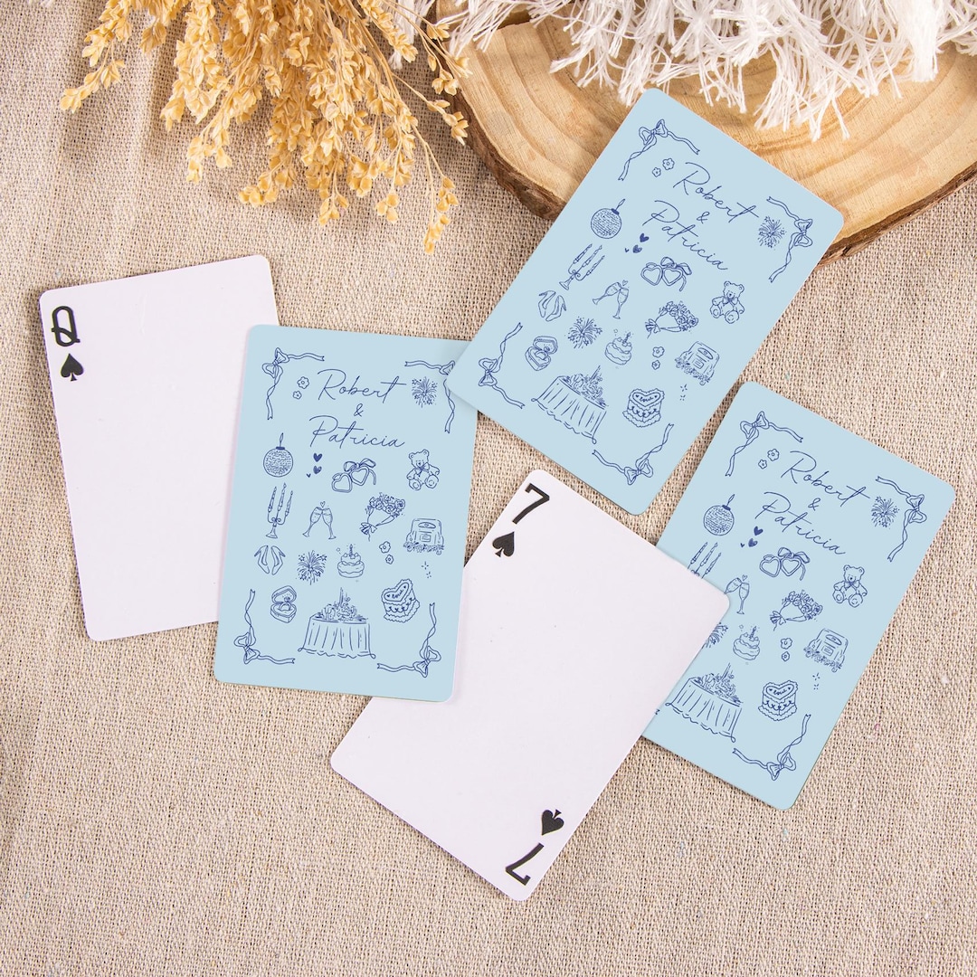 Custom Wedding Guest Book Playing Cards, Wedding Guest Book Alternative ...