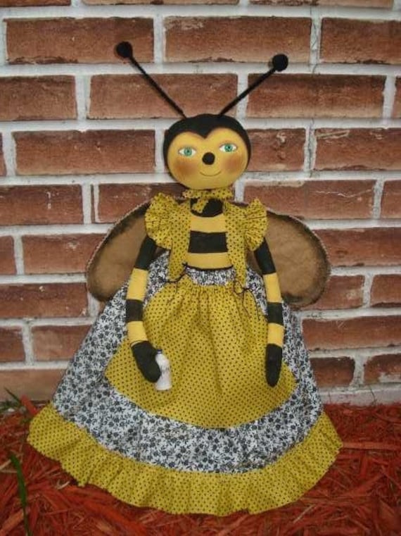 Primitive Pattern Bumble Bee Doll PATTERN 20 inch | Etsy