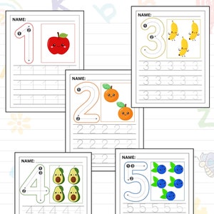 0-9 Preschool Printable Number Tracing Worksheet , Handwriting Activity ...
