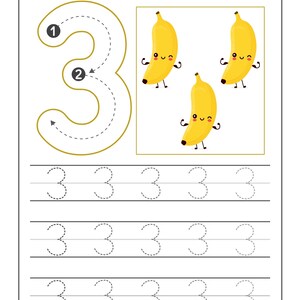 0-9 Preschool Printable Number Tracing Worksheet , Handwriting Activity ...