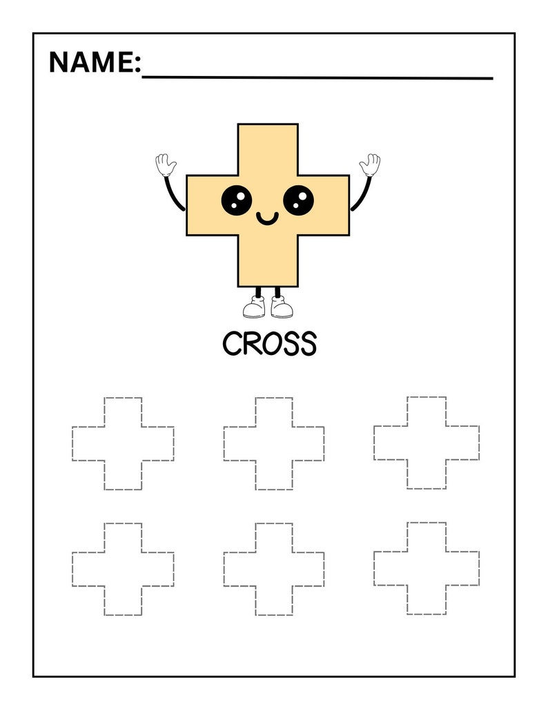 Printable Basic Shapes Tracing for Preschool Activity Worksheet Shapes ...