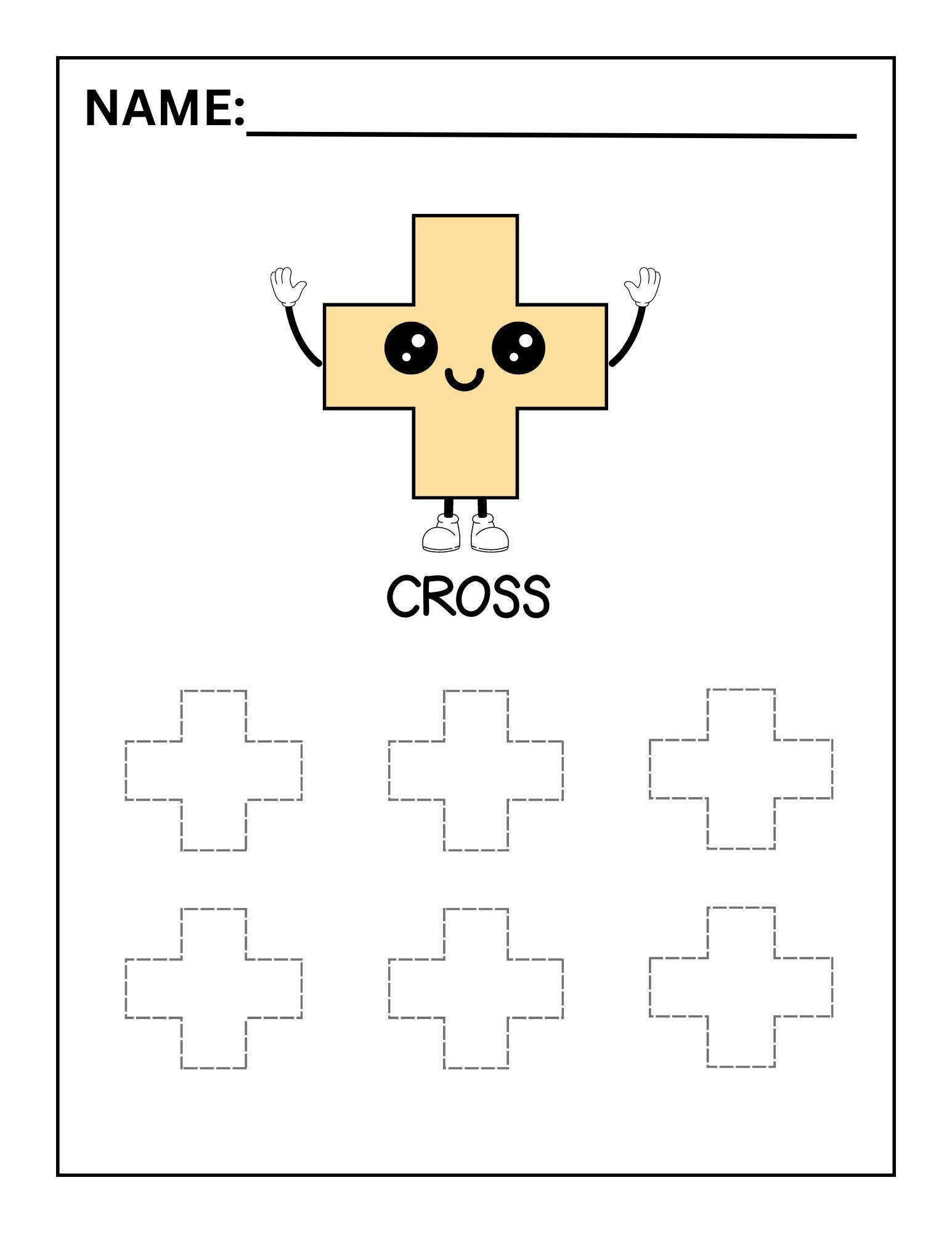 Printable Basic Shapes Tracing for Preschool Activity Worksheet Shapes ...