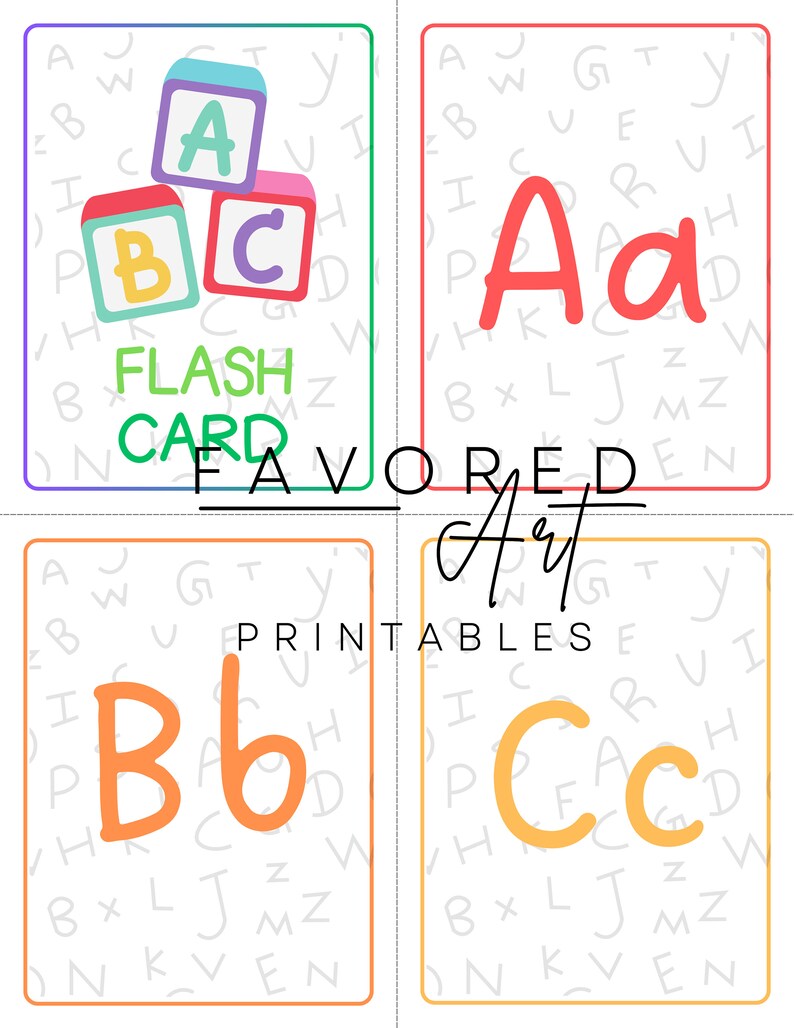 Preschool Printable Alphabet and Numbers Flash Card | Printable ...