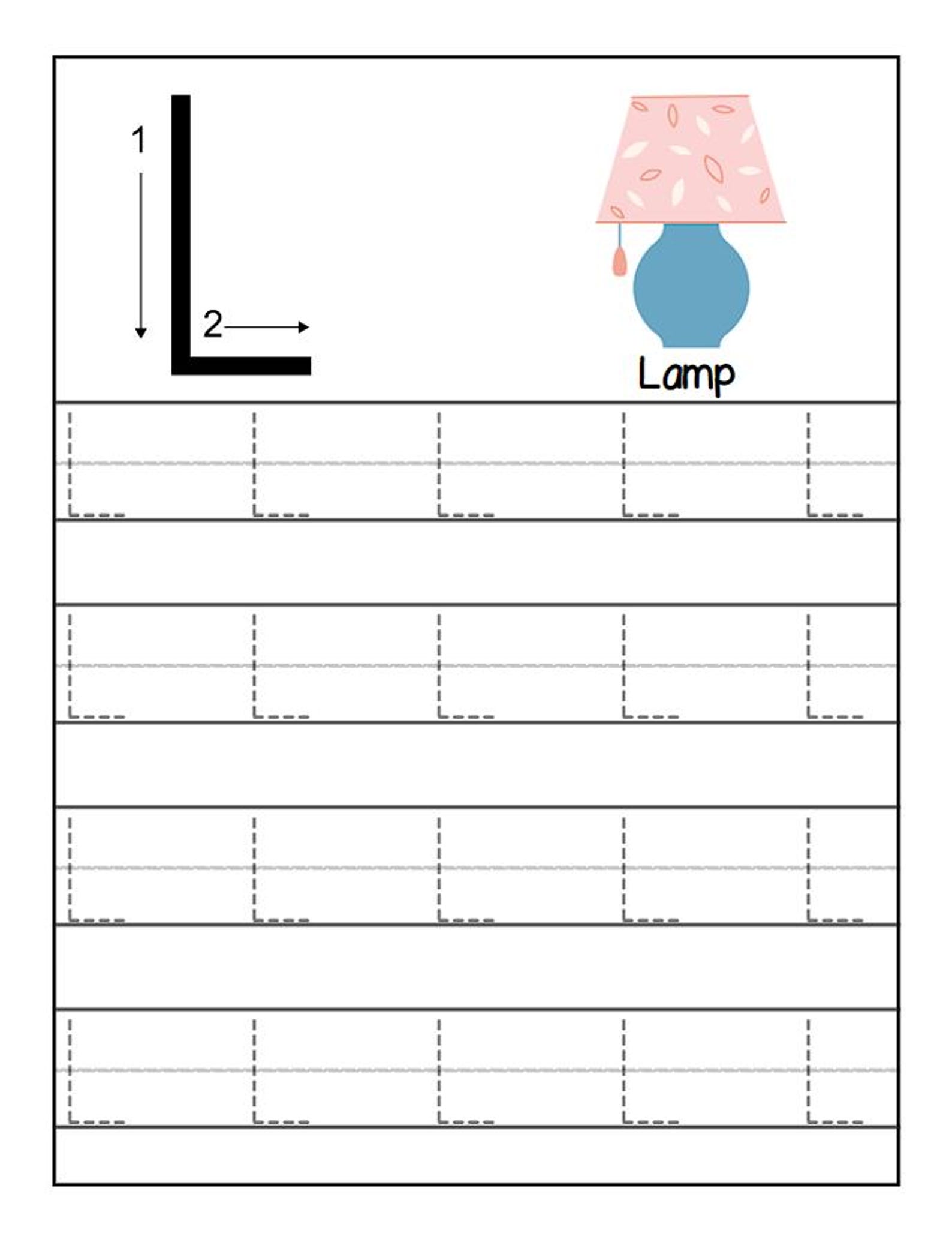26 Printable Alphabet Tracing Worksheet for Preschool Upper Case and ...