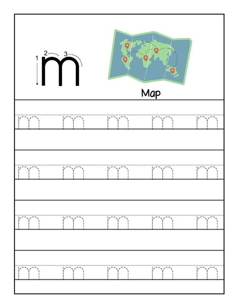 26 Printable Alphabet Tracing Worksheet for Preschool Upper Case and ...