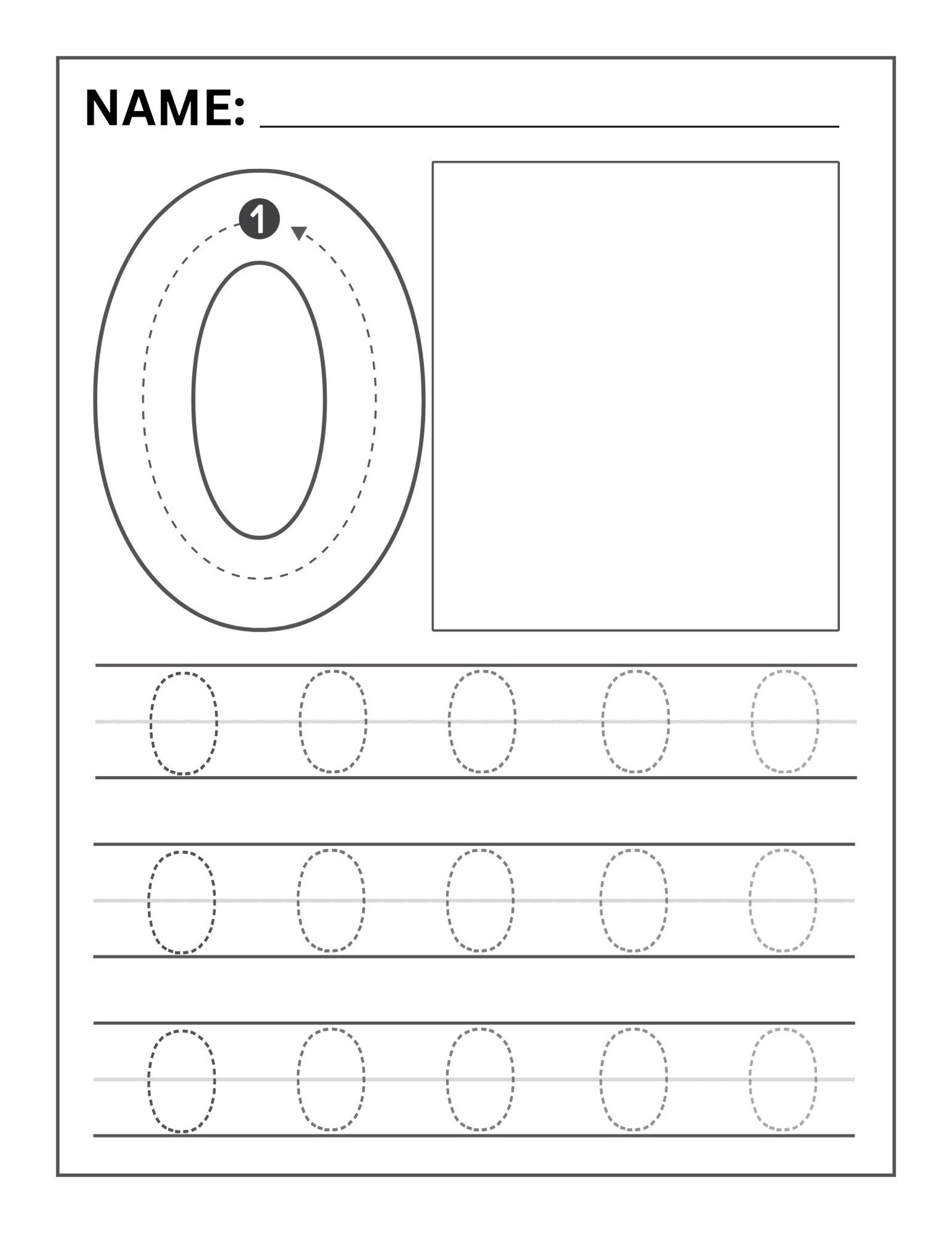 0-9 Preschool Printable Number Tracing Worksheet , Handwriting Activity ...