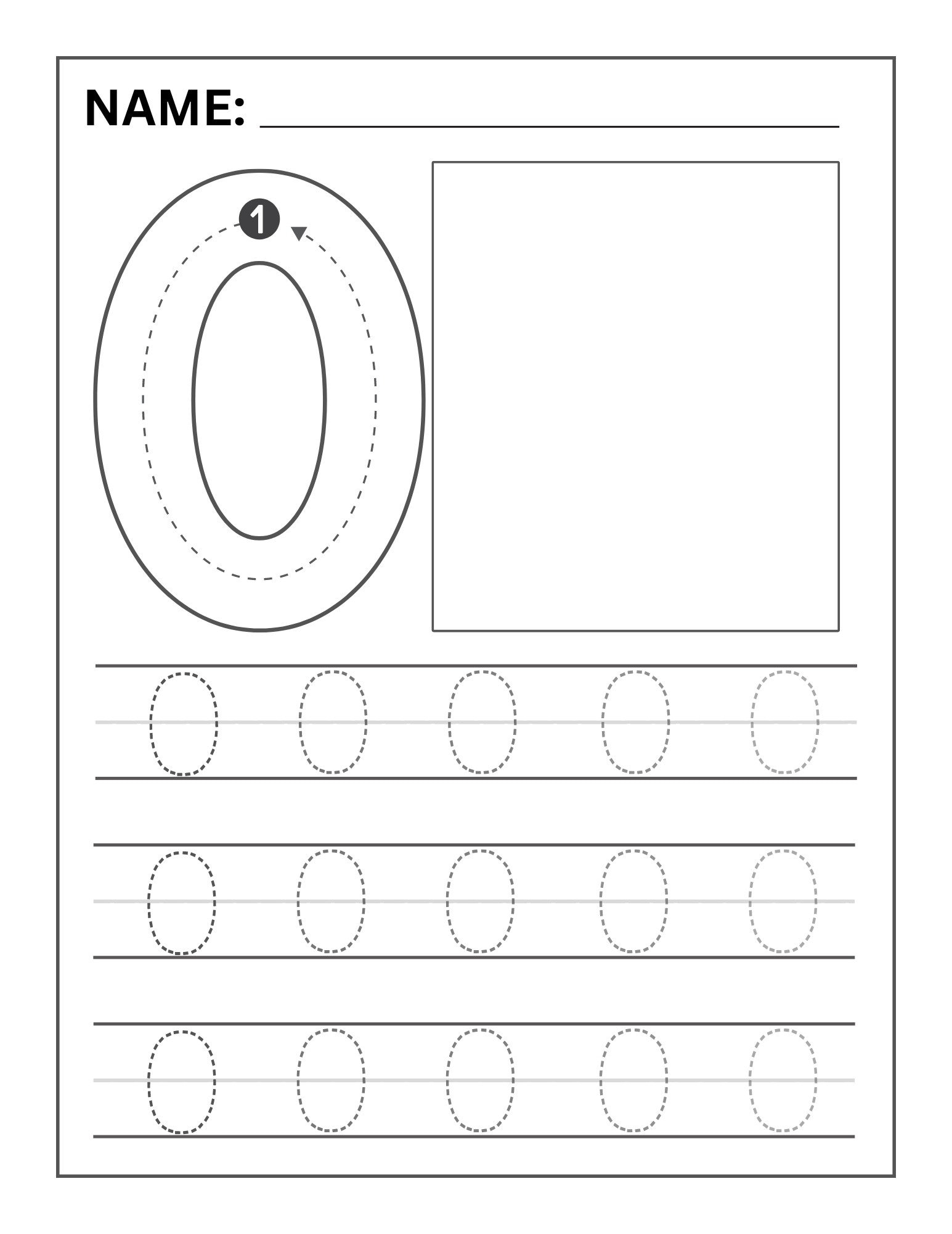 0-9 Preschool Printable Number Tracing Worksheet , Handwriting Activity ...