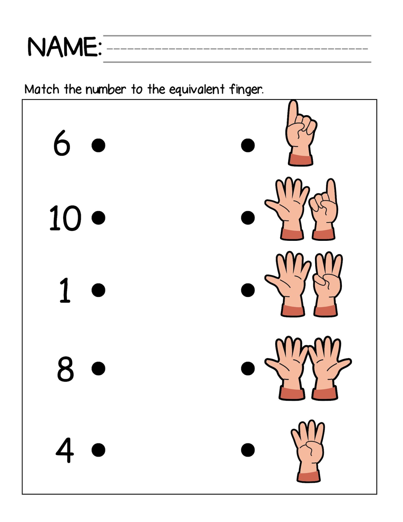 1-10 Numbers Worksheet for Preschool | 1-10 Counting Activity for ...