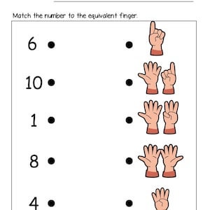1-10 Number Worksheets for Preschool & Kindergarten, Counting Activity ...
