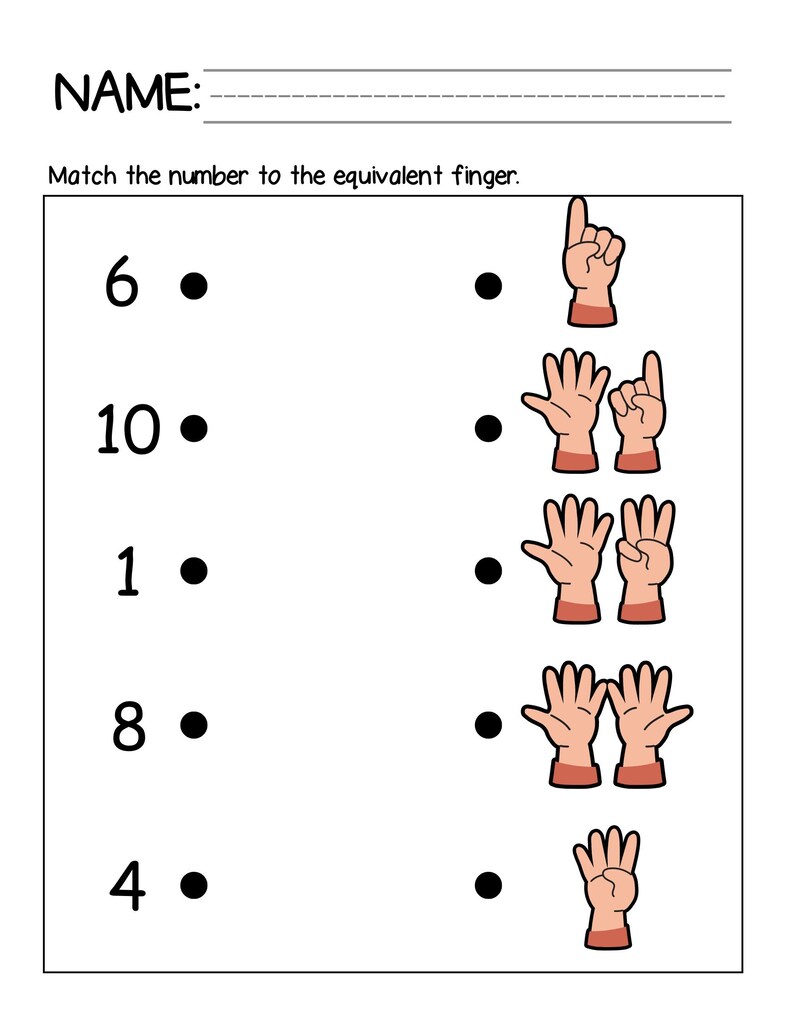 1-10 Numbers Worksheet for Preschool | 1-10 Counting Activity for ...