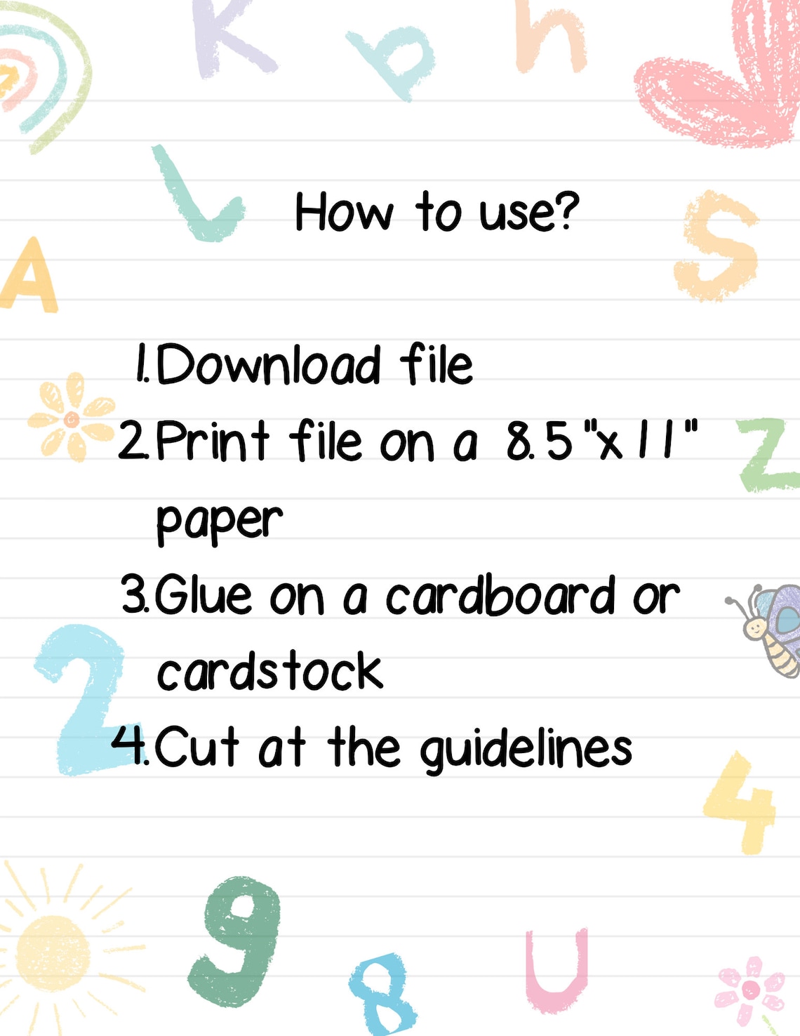 Preschool Printable Alphabet and Numbers Flash Card | Printable ...