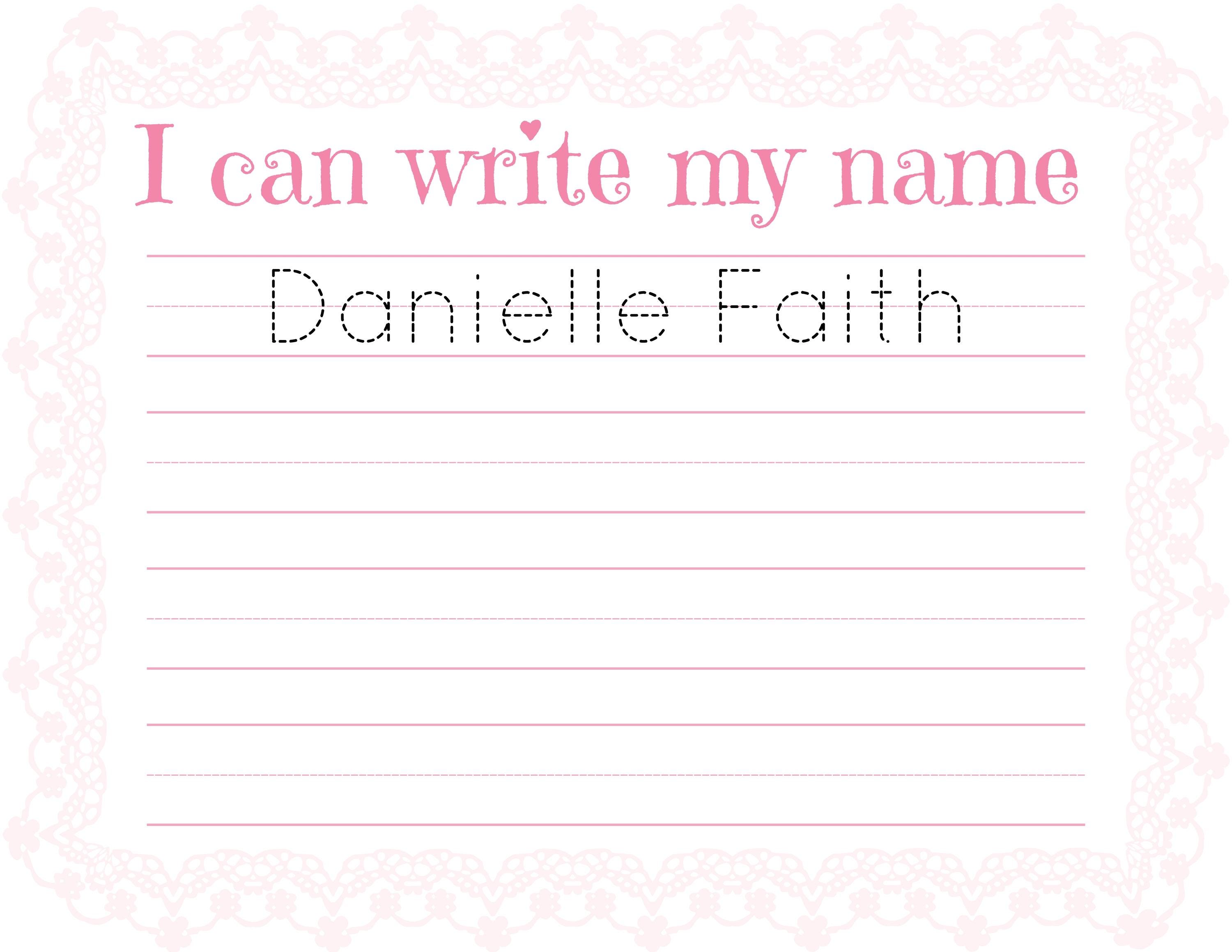 Princess Custom Name Tracing Sheet, Name Writing Practice Worksheet ...