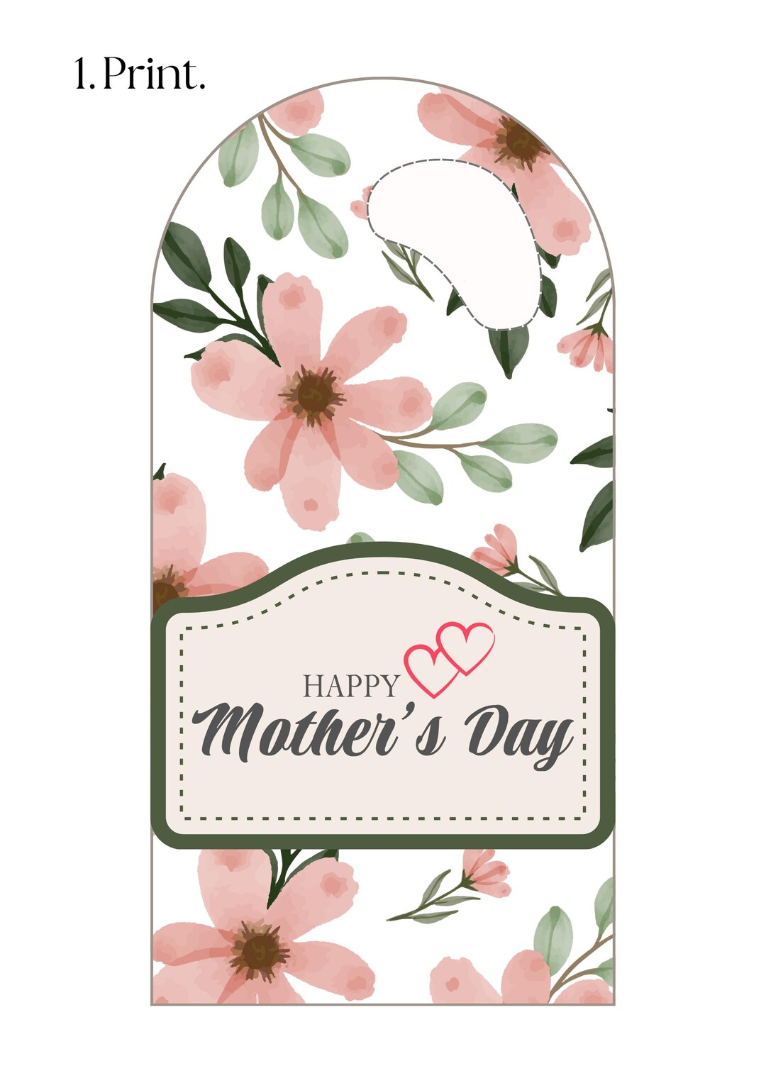 Mother’s Day Gift Holder Printable | DIY Gift Card Template | Floral ...