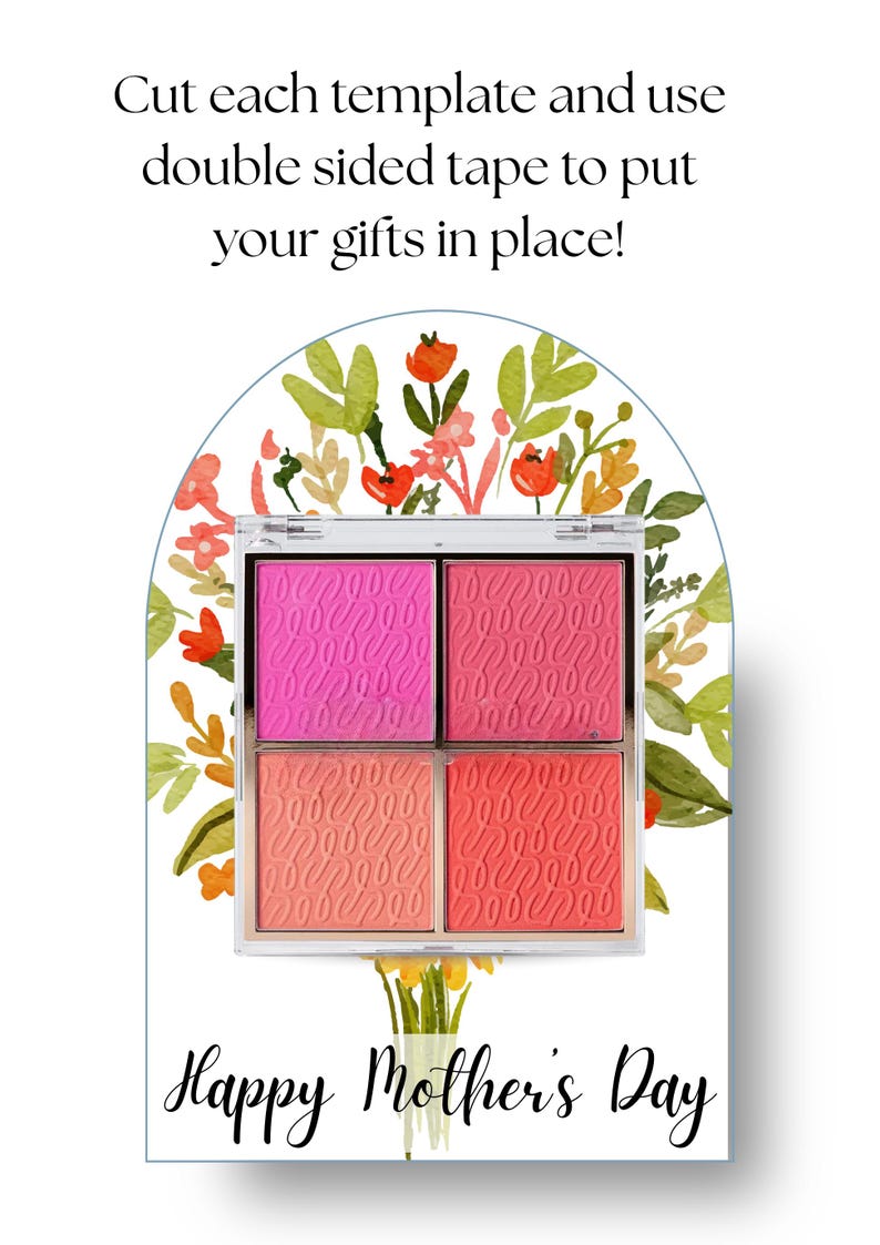 Mother’s Day Gift Holder Printable | DIY Gift Card Template | Floral ...