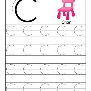 Alphabet Tracing Worksheet, ABC Writing Practice (printable PDF) - Etsy