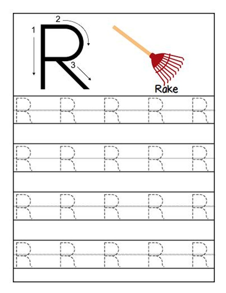 26 Printable Alphabet Tracing Worksheet for Preschool Upper Case and ...