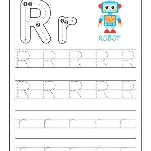 Alphabet Tracing Worksheet, Uppercase and Lowercase, Preschool ABC ...