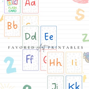 Preschool Printable Alphabet and Numbers Flash Card | Printable ...