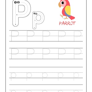Alphabet Tracing Worksheet, Uppercase and Lowercase, Preschool ABC ...