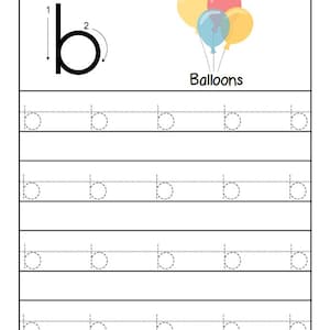Alphabet Tracing Worksheet, ABC Writing Practice (printable PDF) - Etsy