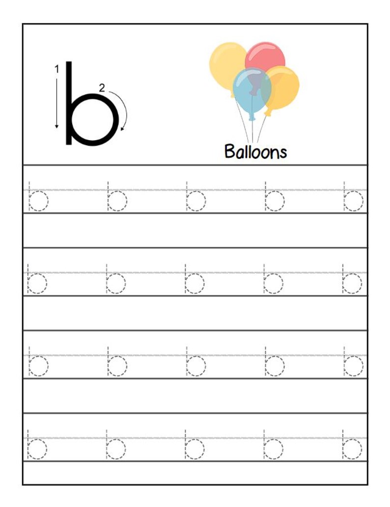 26 Printable Alphabet Tracing Worksheet for Preschool Upper Case and ...