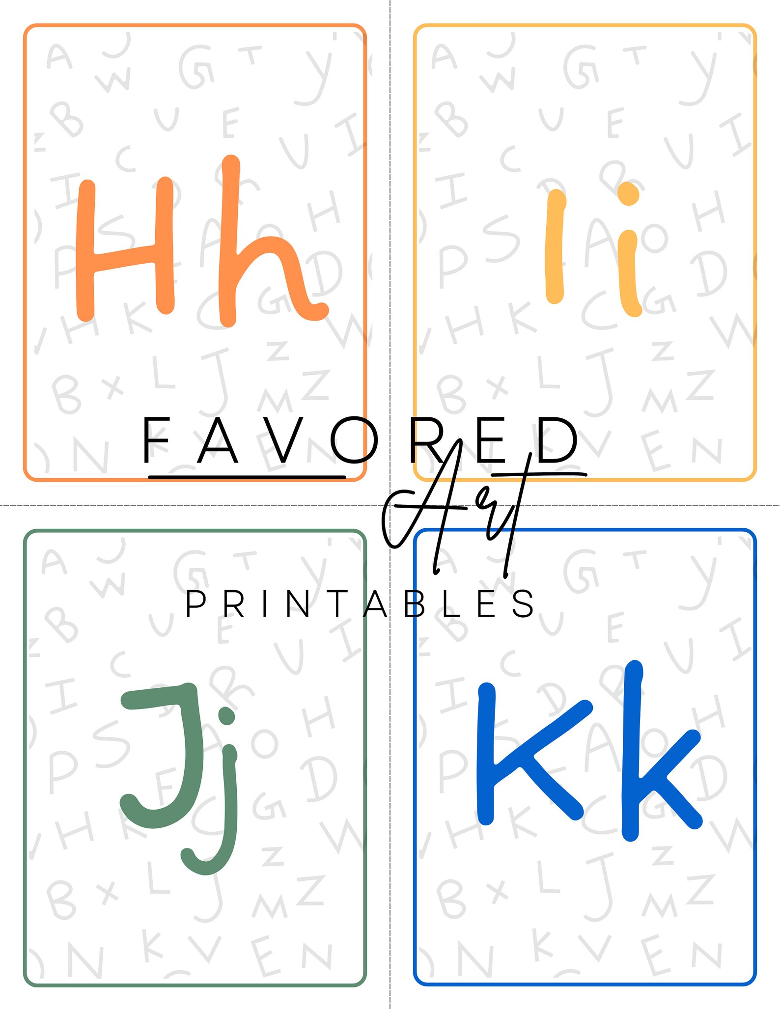 Preschool Printable Alphabet and Numbers Flash Card | Printable ...