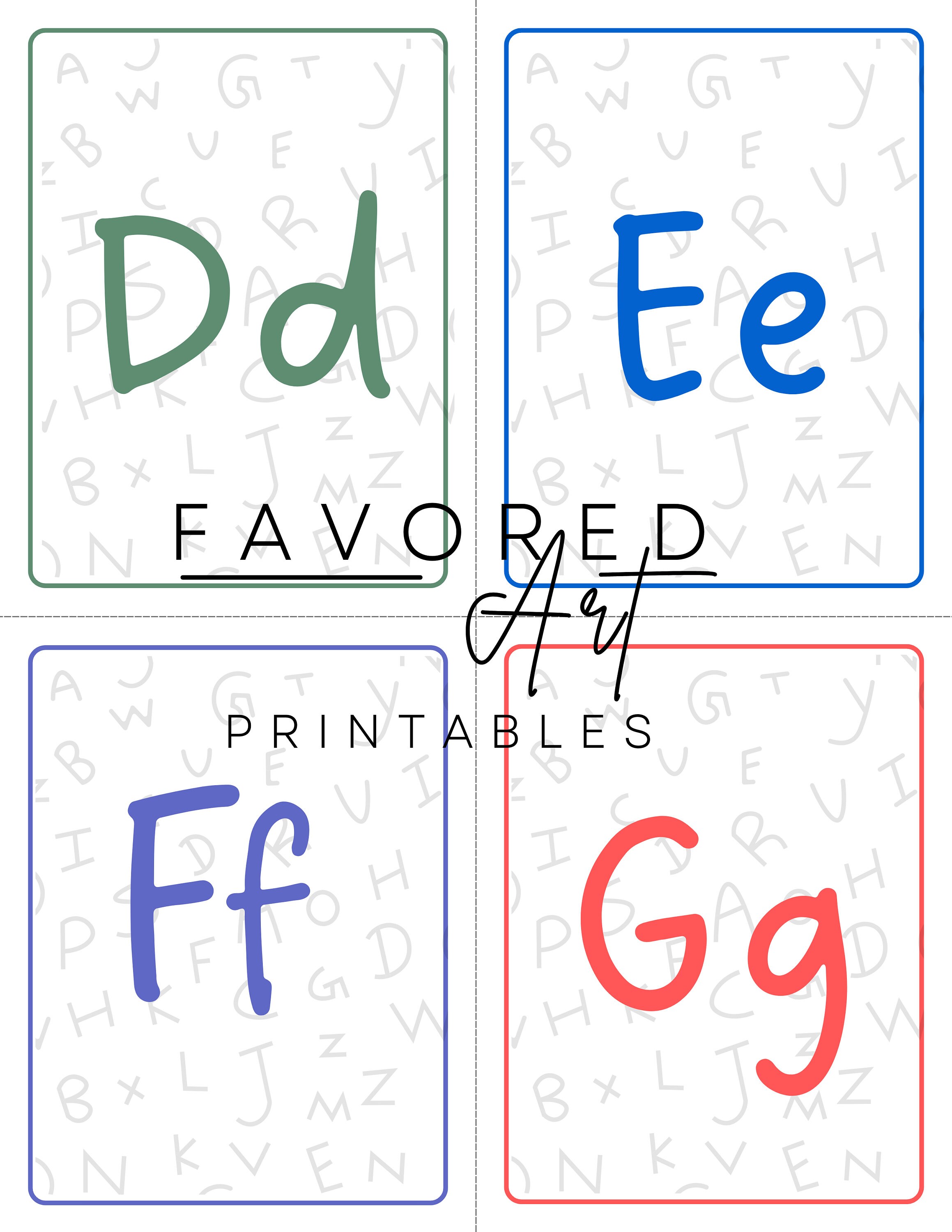 Preschool Printable Alphabet and Numbers Flash Card | Printable ...
