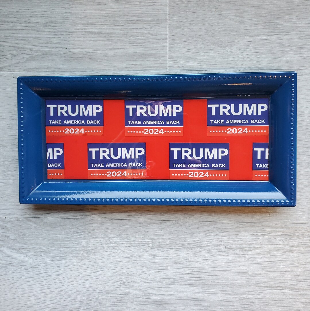 Blue Trump 2024 Tray Take America Back 2024 Decorative Serving Tray for ...