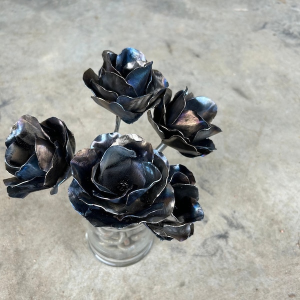 Metal Roses - Etsy