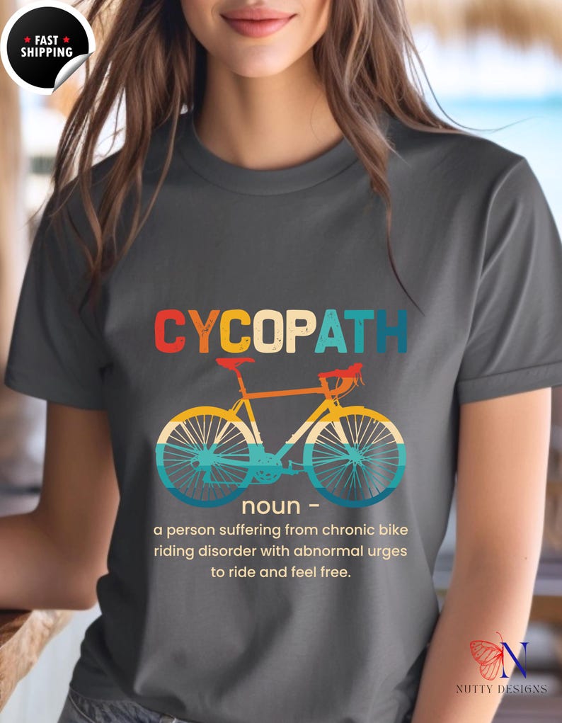 Cycopath Funny Cycling T-shirt: Biker Pun Tee for Cyclists - Etsy