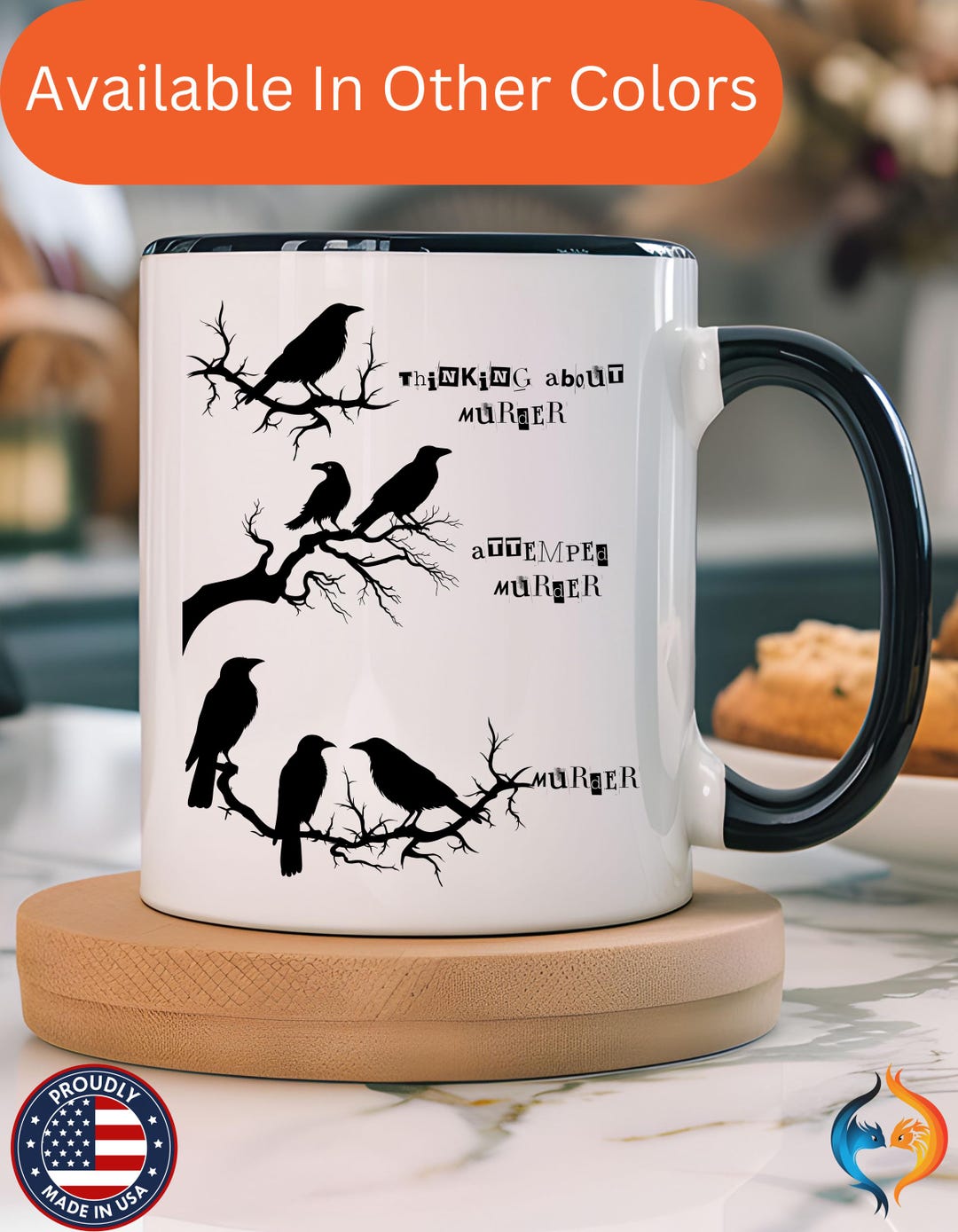 Murder of Crows Mug – Funny Crow Meme Gift – Personalized Nerdy Coffee ...