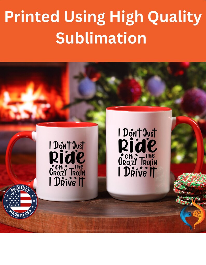 Funny Drive Crazy Train Mug: Personalized Humor Coffee Cup, White ...