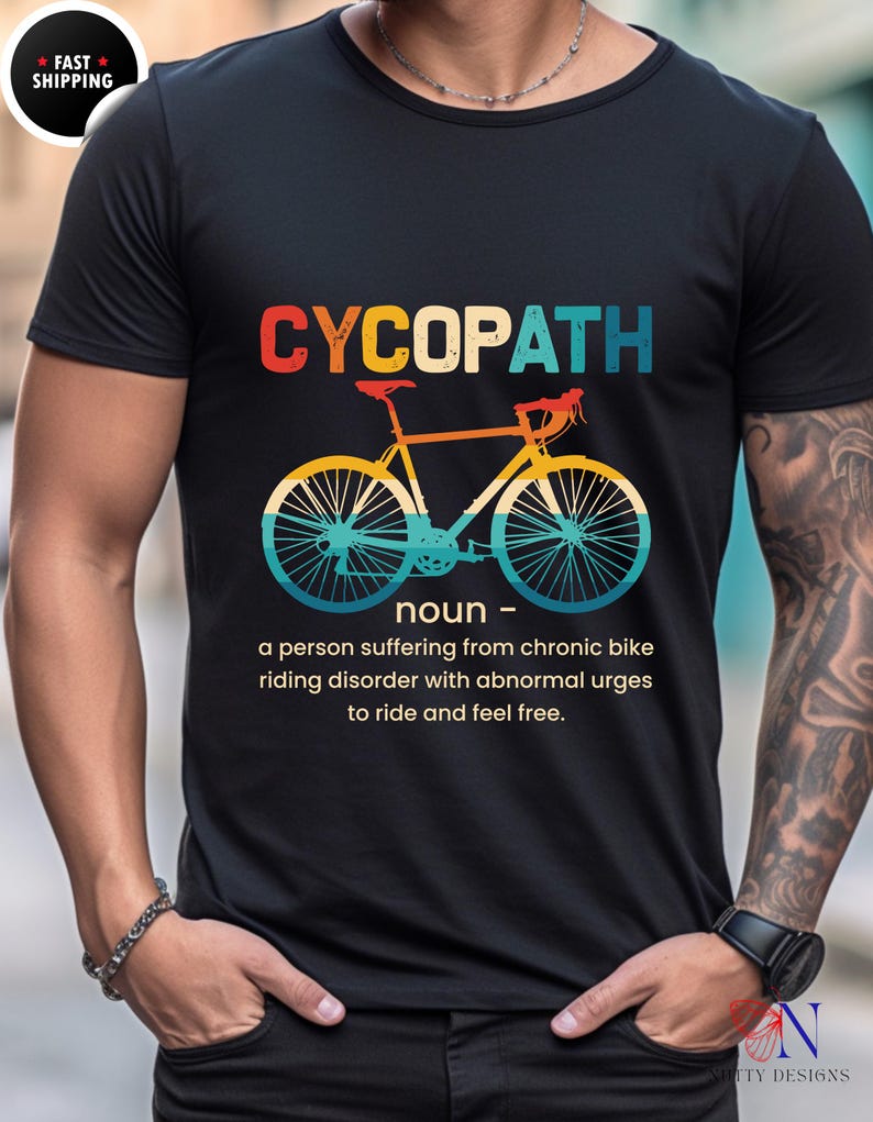 Cycopath Funny Cycling T-shirt: Biker Pun Tee for Cyclists - Etsy