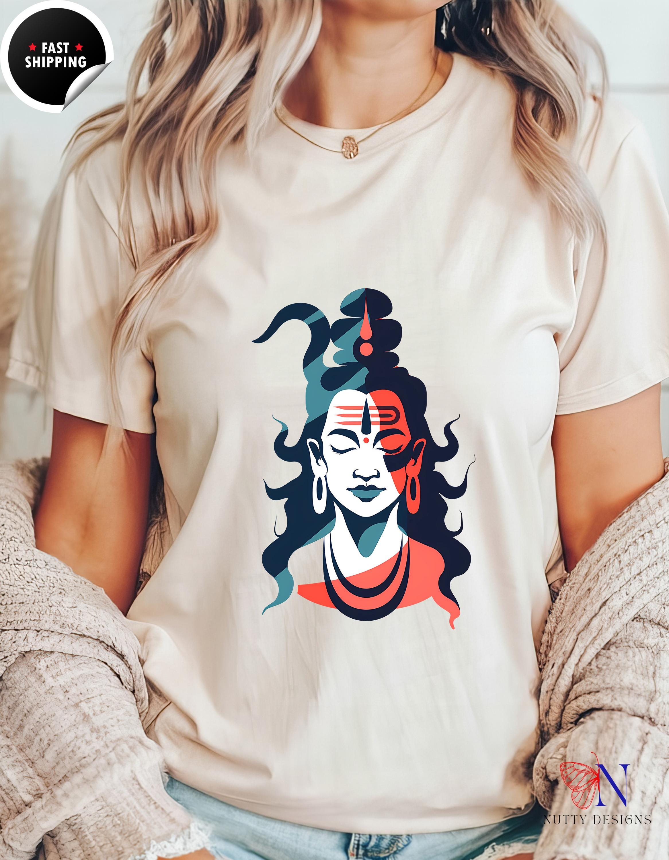 Lord Shiva Graphic T-shirt: Divine Hinduism Tee, Spiritual Yoga Apparel ...