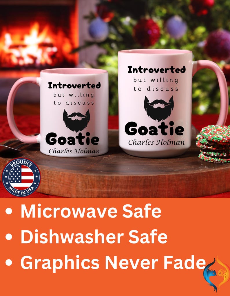 Goat Mug- Funny 'goatie' Coffee Cup: Introverted Humor, Personalized ...