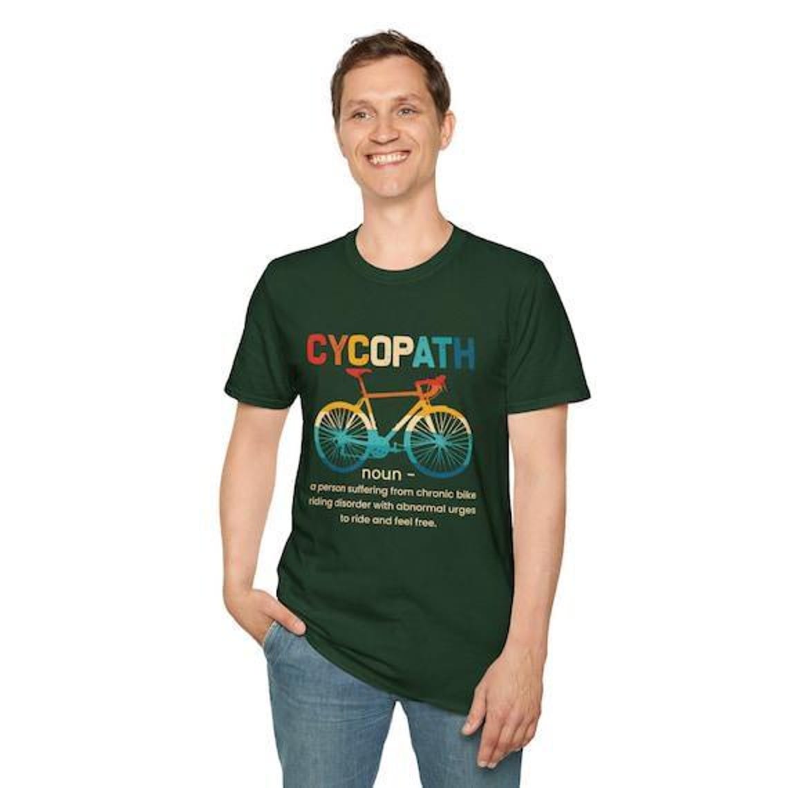 Cycopath Funny Cycling T-shirt: Biker Pun Tee for Cyclists - Etsy