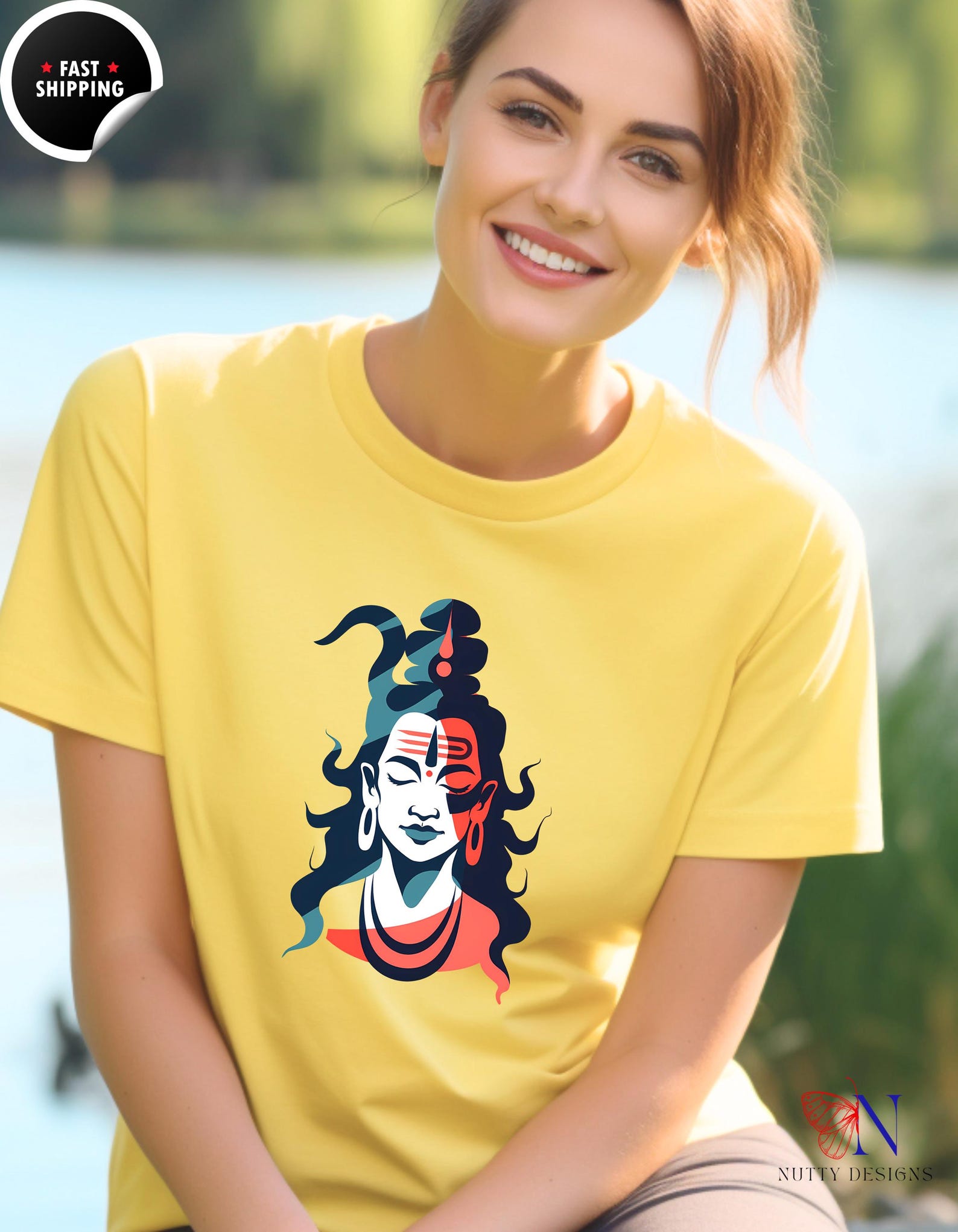 Lord Shiva Graphic T-shirt: Divine Hinduism Tee, Spiritual Yoga Apparel ...