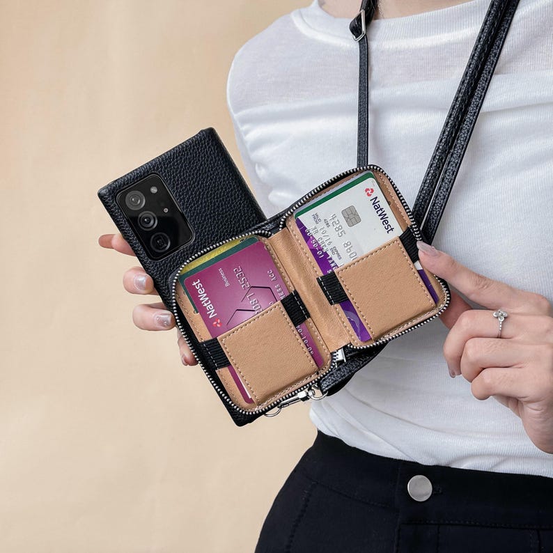 Leather Crossbody Wallet Phone Case, Model: Galaxy S26 S25 S24 Ultra ...