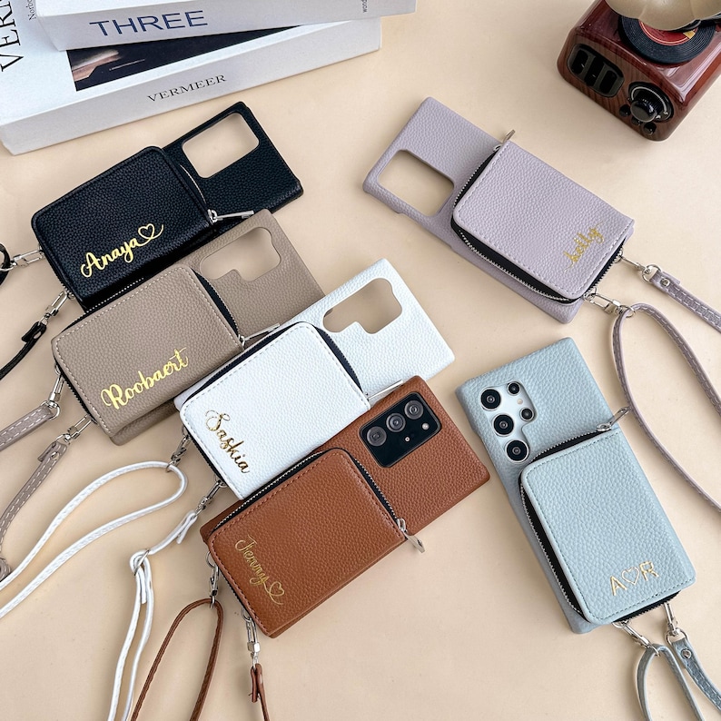 Leather Crossbody Wallet Phone Case, Model: Galaxy S26 S25 S24 Ultra ...