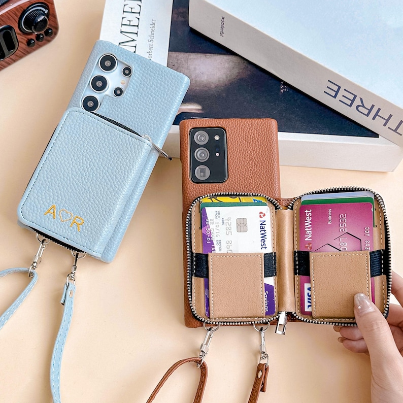 Leather Crossbody Wallet Phone Case, Model: Galaxy S26 S25 S24 Ultra ...