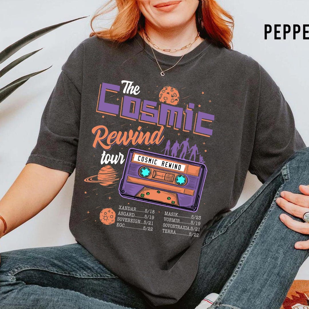 Comfort Colors the Cosmic Rewind Tour Cassette Shirt, Guardians of the ...
