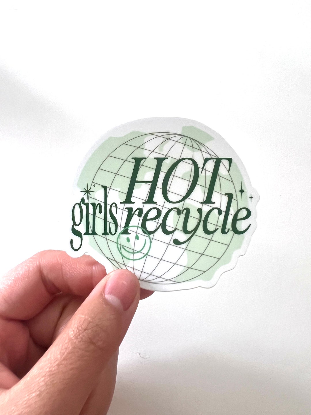 Hot Girls Recycle Sticker / Vinyl & Weather Resistant - Etsy