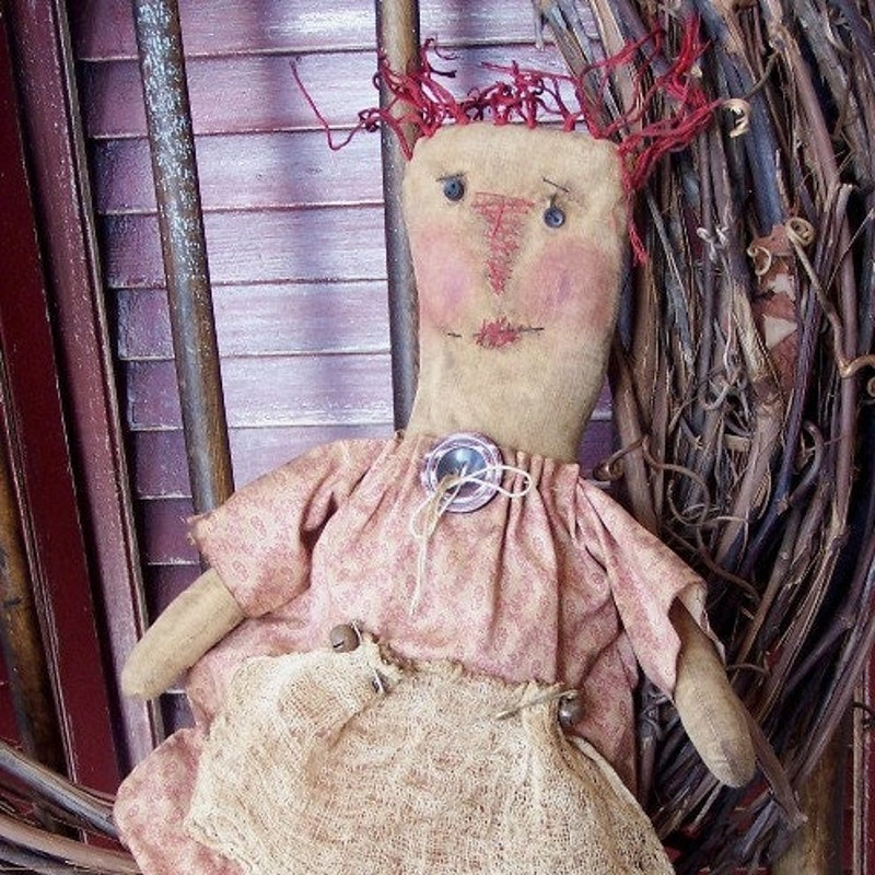 Primitive Rag Doll - Etsy