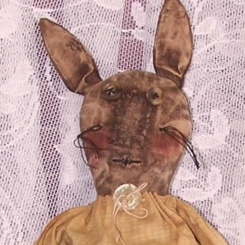 Primitive Rabbit Pattern - Etsy