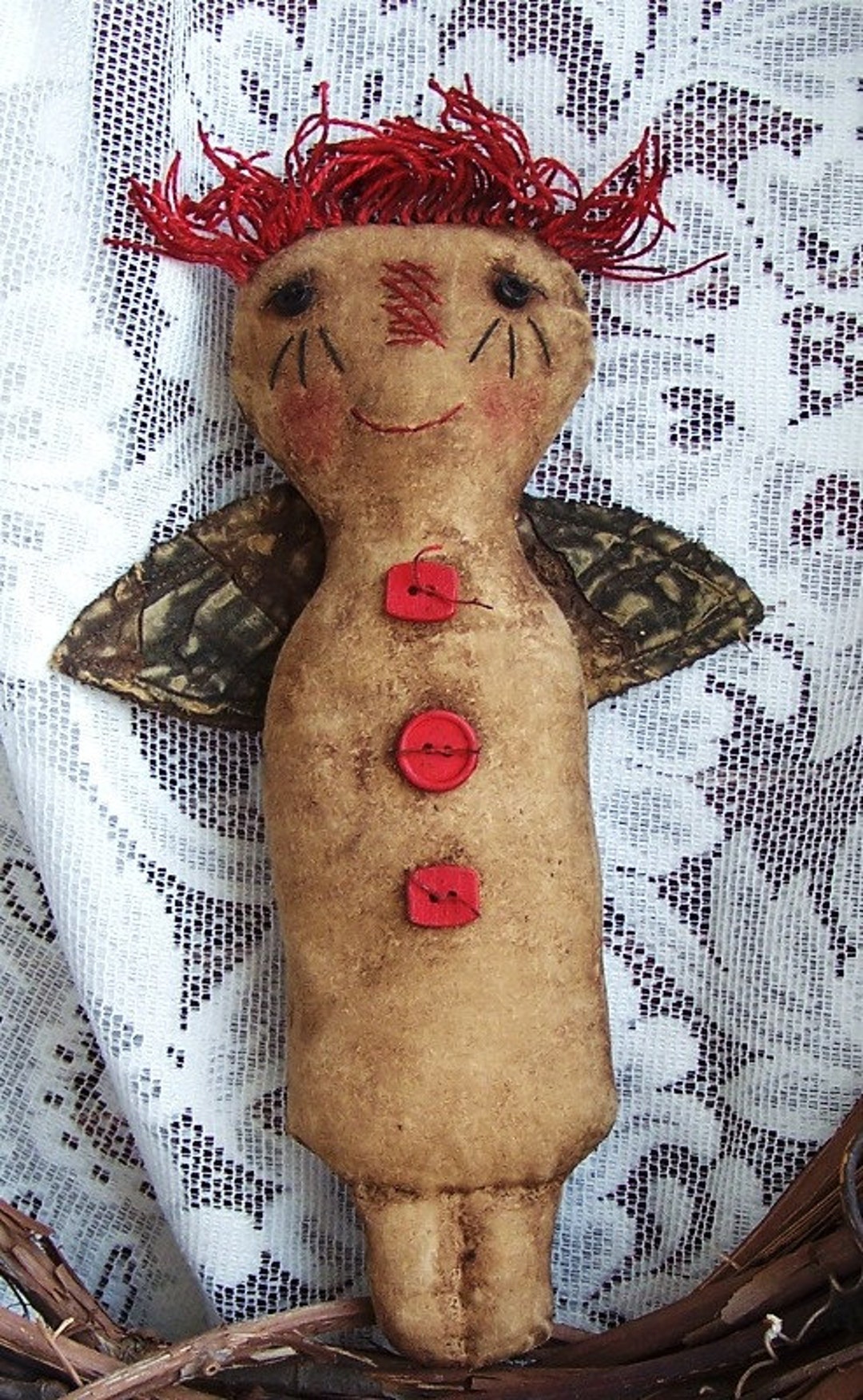 Instant Download Pattern ANNIE ANGEL ORNIE Quick and Easy Primitive ...